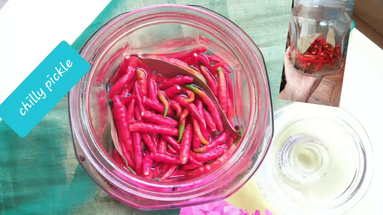 Pickled chilly / vinegar chilly condiment - YouTube
