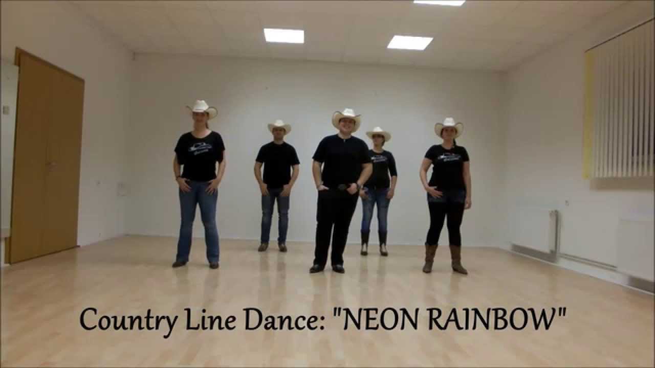 "NEON RAINBOW" Country Line Dance - YouTube
