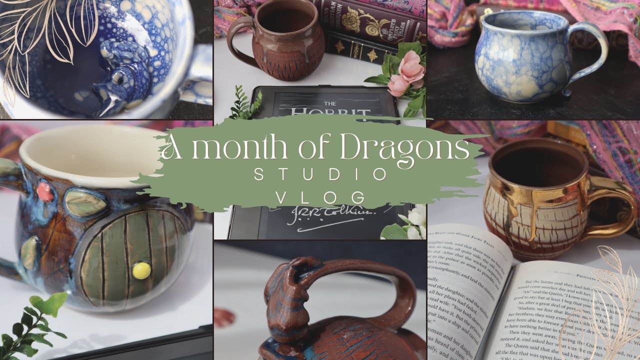 Pottery Studio Vlog // Local Shop // Working on Dragon Mug Collection ...