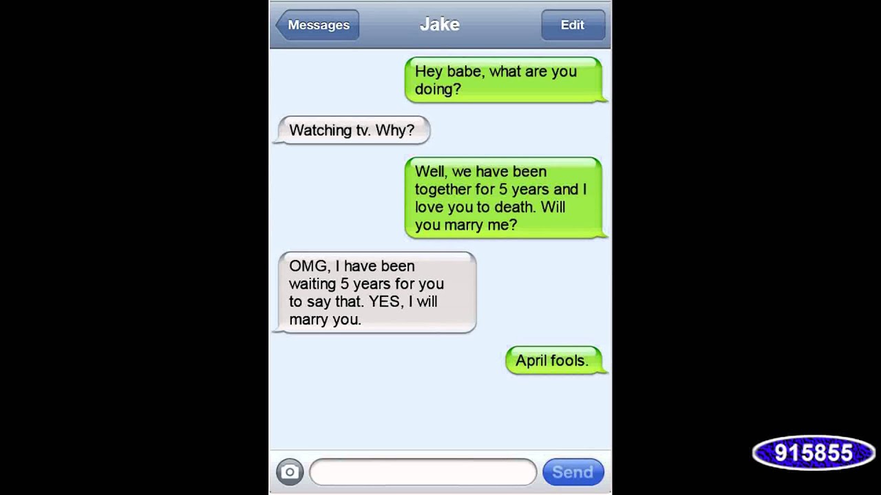 Funny April Fools iphone Texts - YouTube