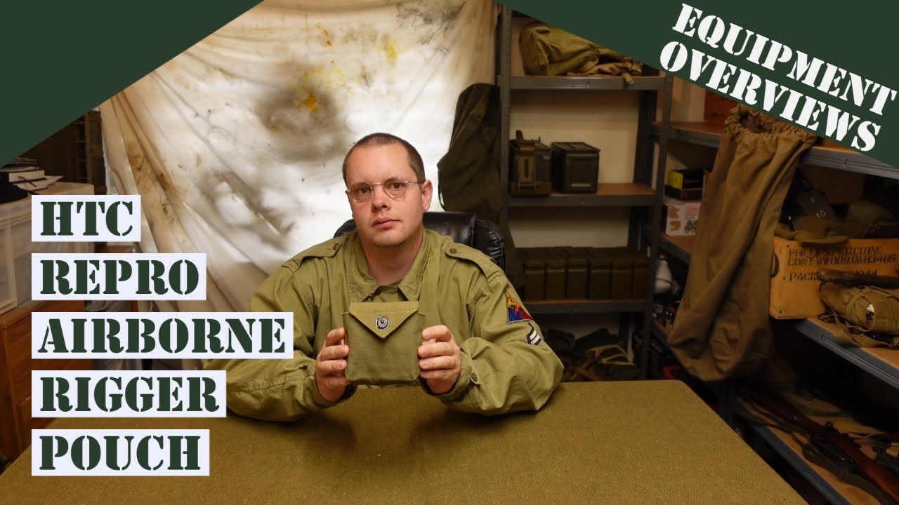 HTC reproduction US airborne rigger pouches - YouTube