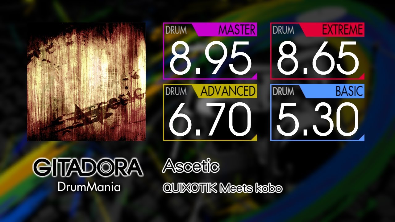 【GITADORA】 Ascetic (MASTER ~ BASIC) Drum - YouTube