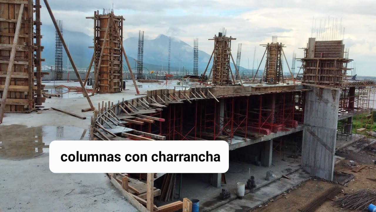 como cimbrar columnas con charrancha - YouTube