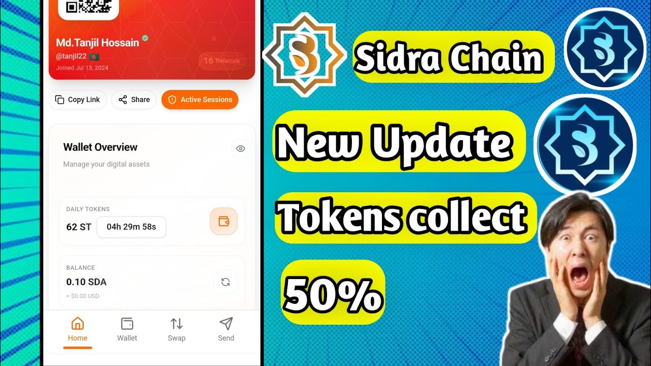 Sidra Chain New Update // Tokens Collect 50% // Sidra Chain New Big ...