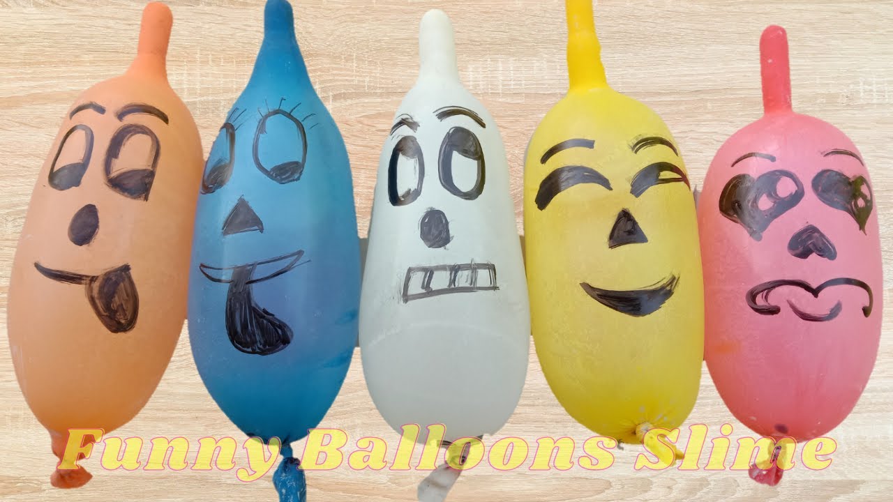 Funny Balloons slime 🌈🎈Satisfying ASMR slime video - YouTube