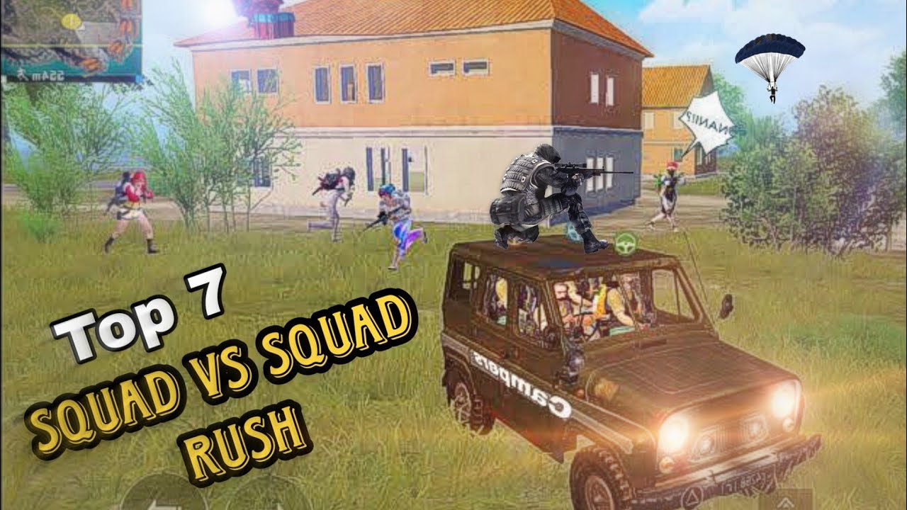 top 7 squad vs squad clashes in bgmi|pubg rush gaming video - YouTube