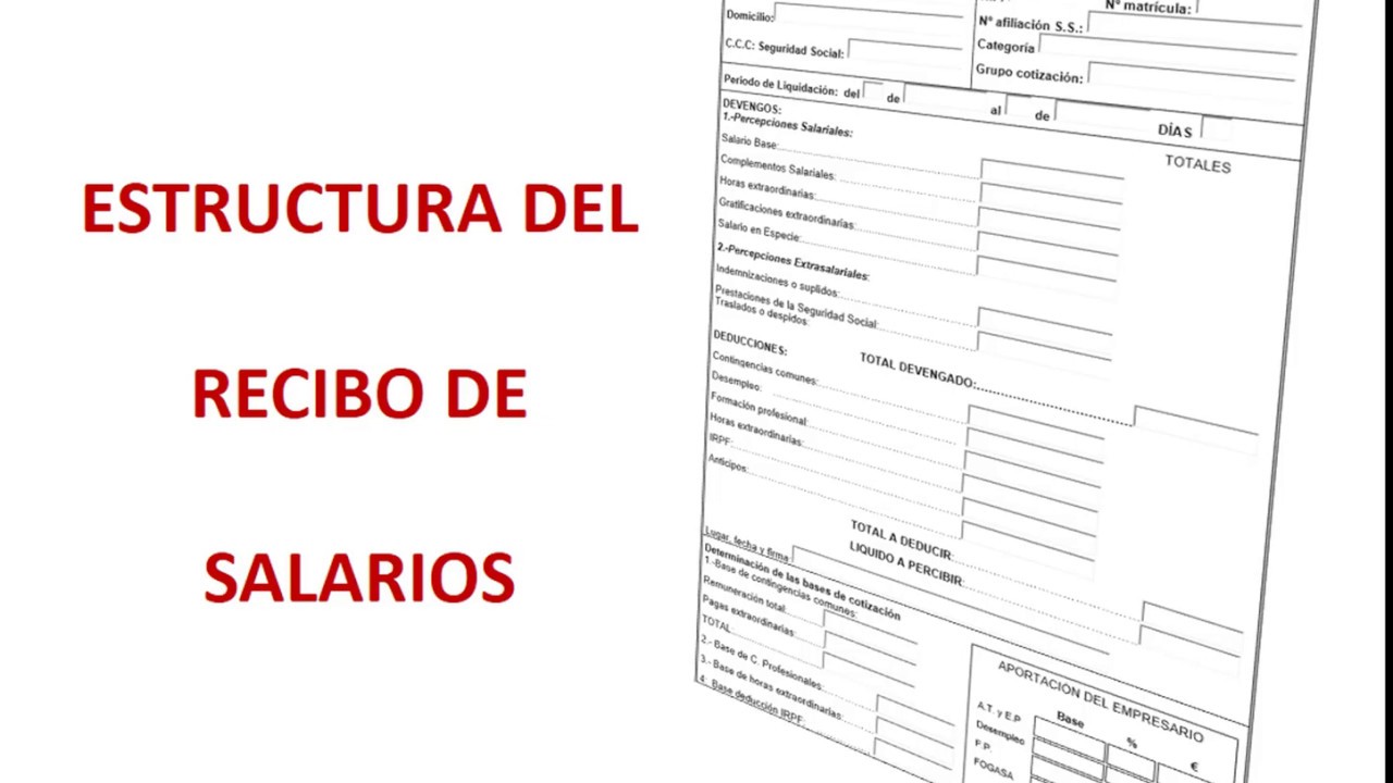Estructura del recibo de salarios - YouTube