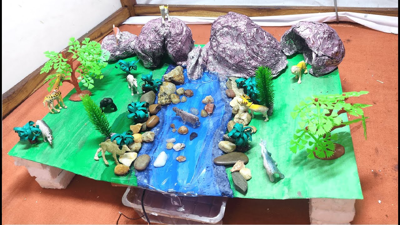 Forest working model making for school project - YouTube