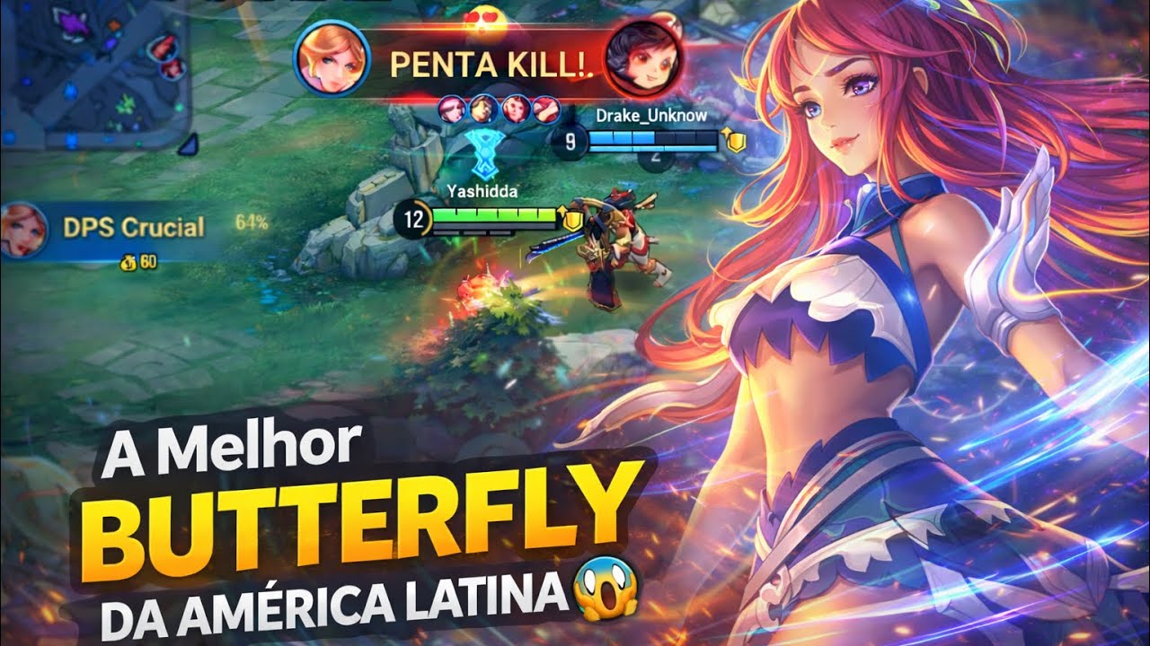 TOP GLOBAL BUTTERFLY JOGA FÁCIL !! (DO DIAMANTE AO LENDA) -BUTTERFLY GAMEPLAY (Honor of Kings ...