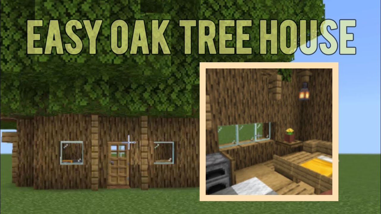 Easy oak TREE HOUSE in Minecraft - YouTube