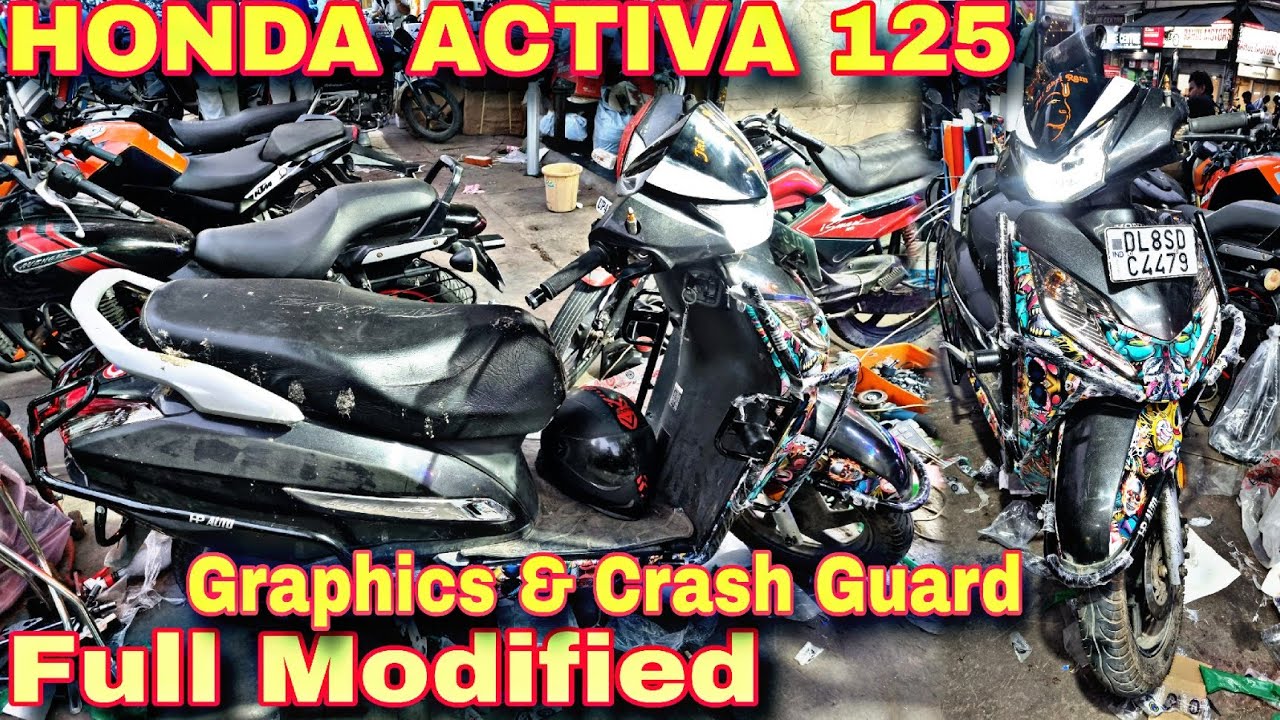 Honda Activa 125 🔥 Full Modified 😎 Graphics design 💯 Decal Kit 😎 Plug ...