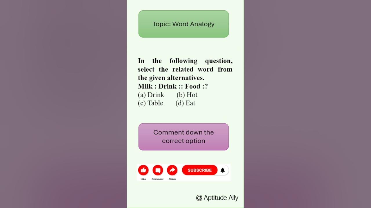 Select the related word from the given alternative | Word Analogy | #analogy_reasoning_tricks ...
