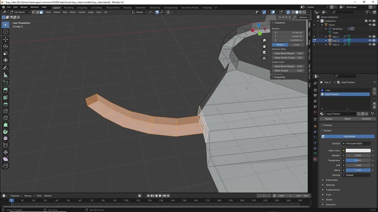 Halo CE Modding: Map Creation Using Blender Part 2 | Lining Up BSPs For Transitions - YouTube