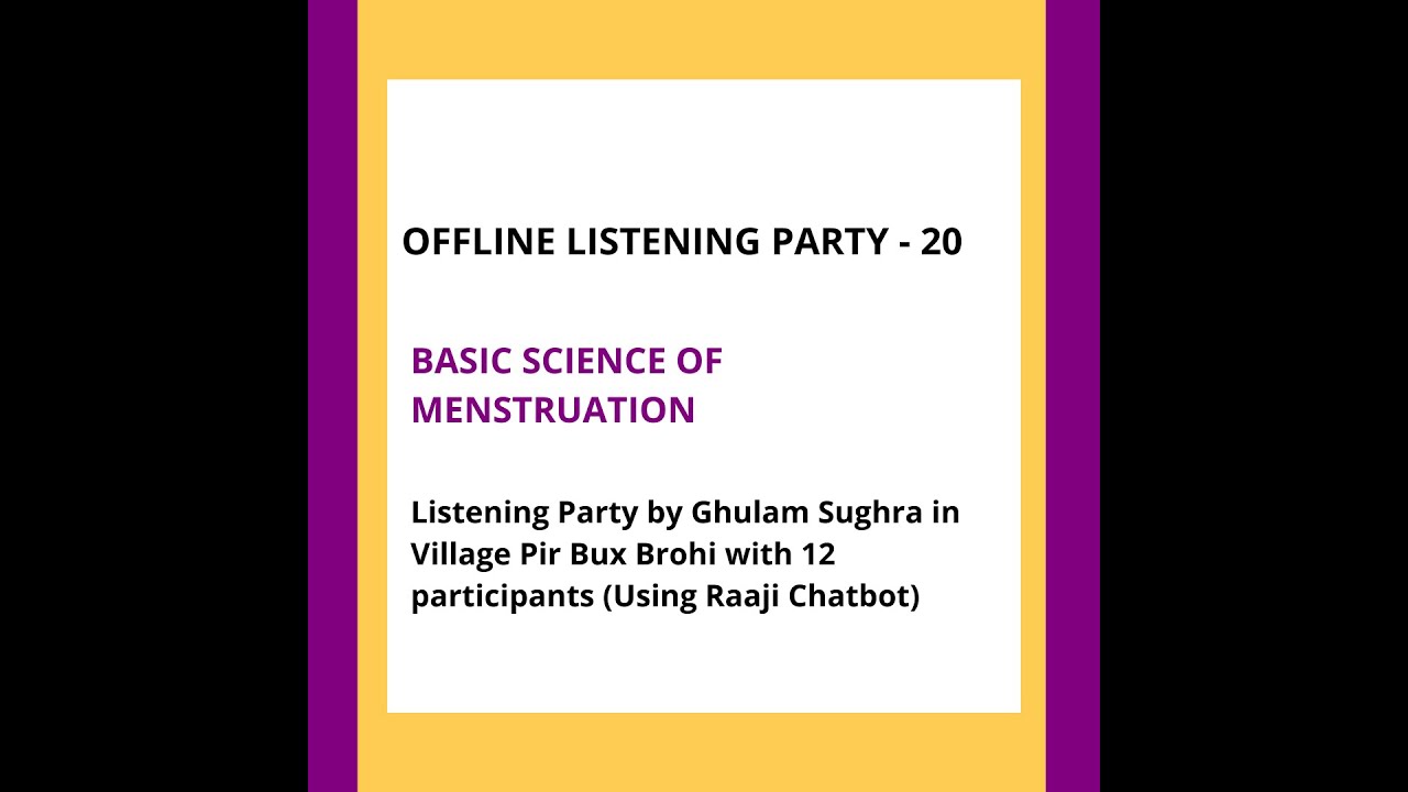 Listening Party by Ghulam Sughra in Village Pir Bux Brohi with 12 ...