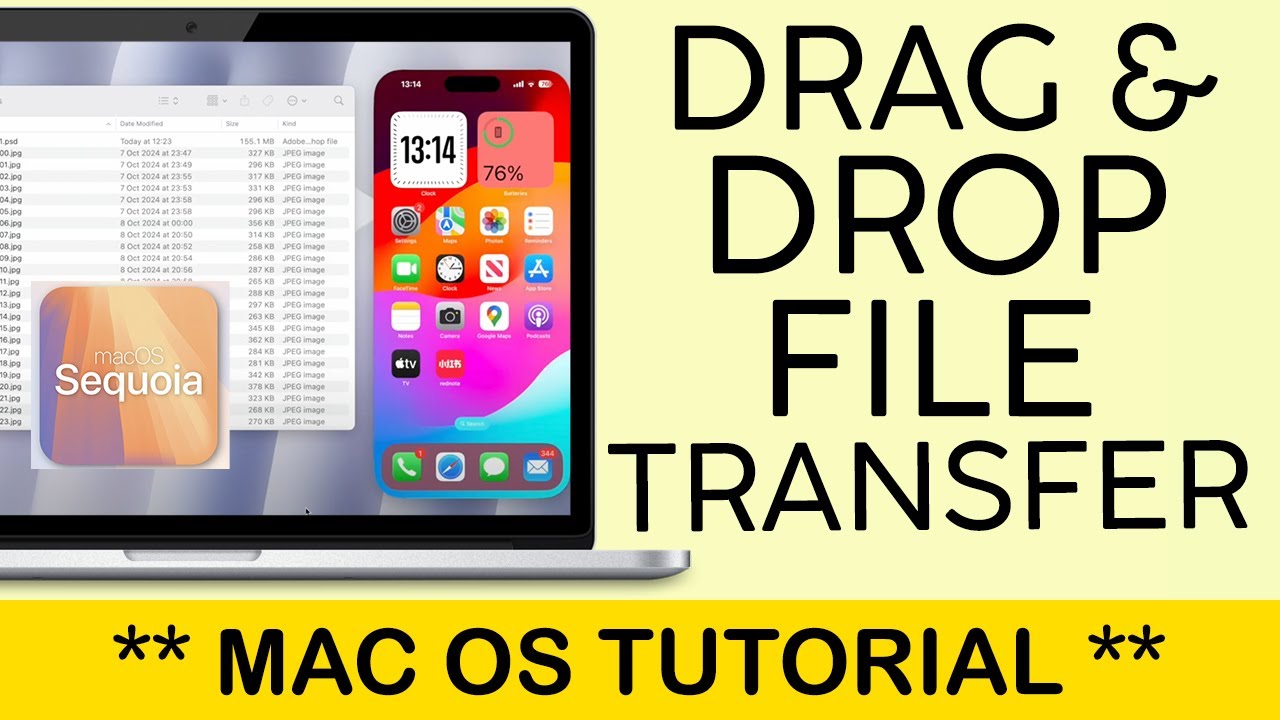 How to Drag and Drop Files from Mac to iPhone on MAC OS Sequoia 2025 ...