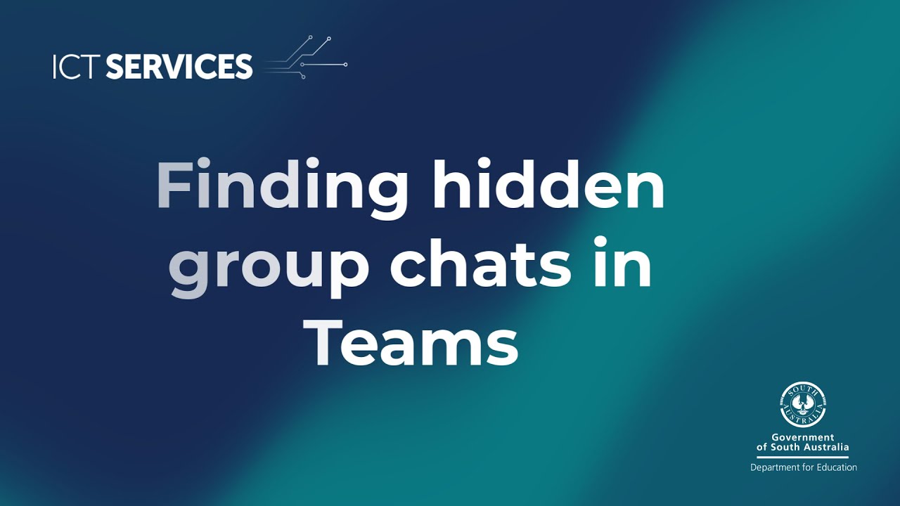 Microsoft Teams - Finding hidden group chats - YouTube