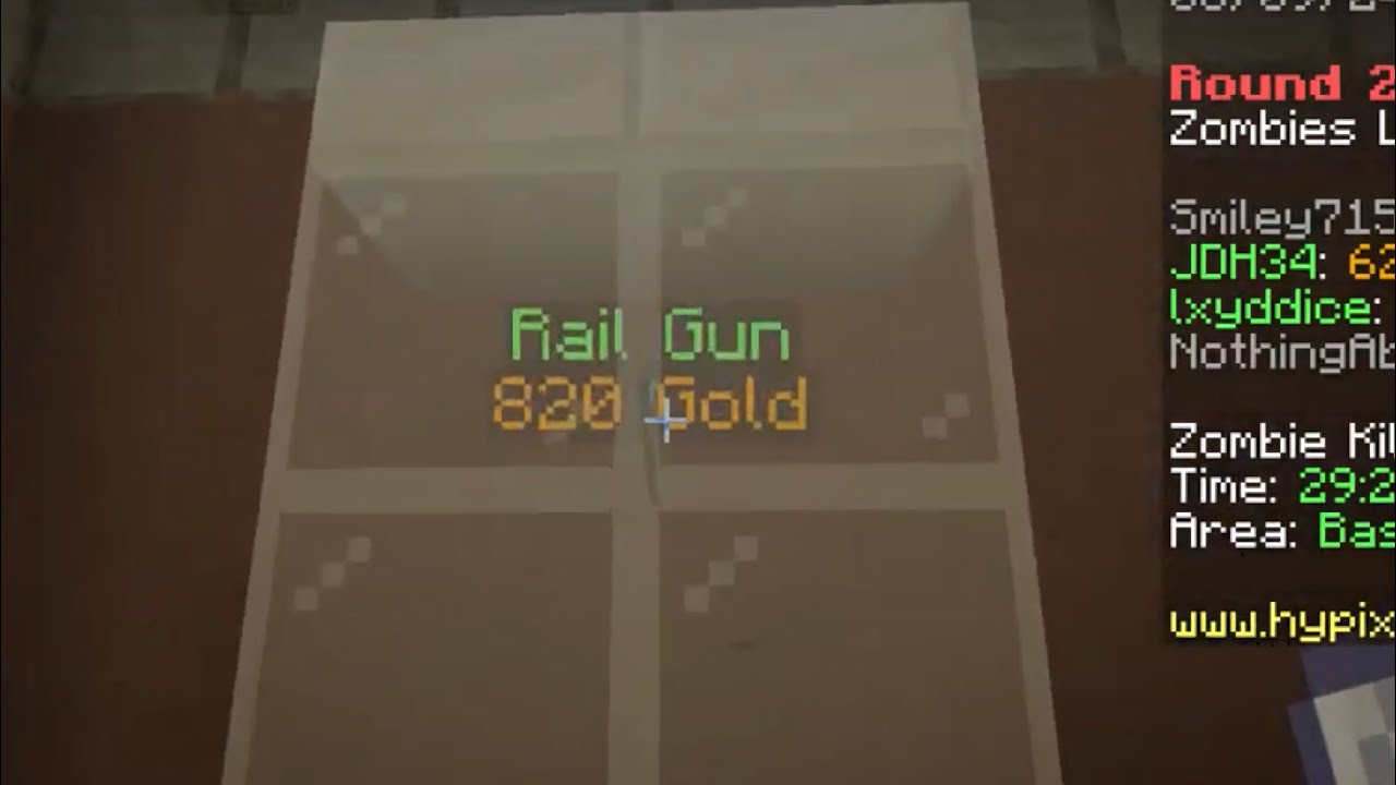 Rail Gun & Nail Gun W! - Hypixel Zombies Prison - YouTube