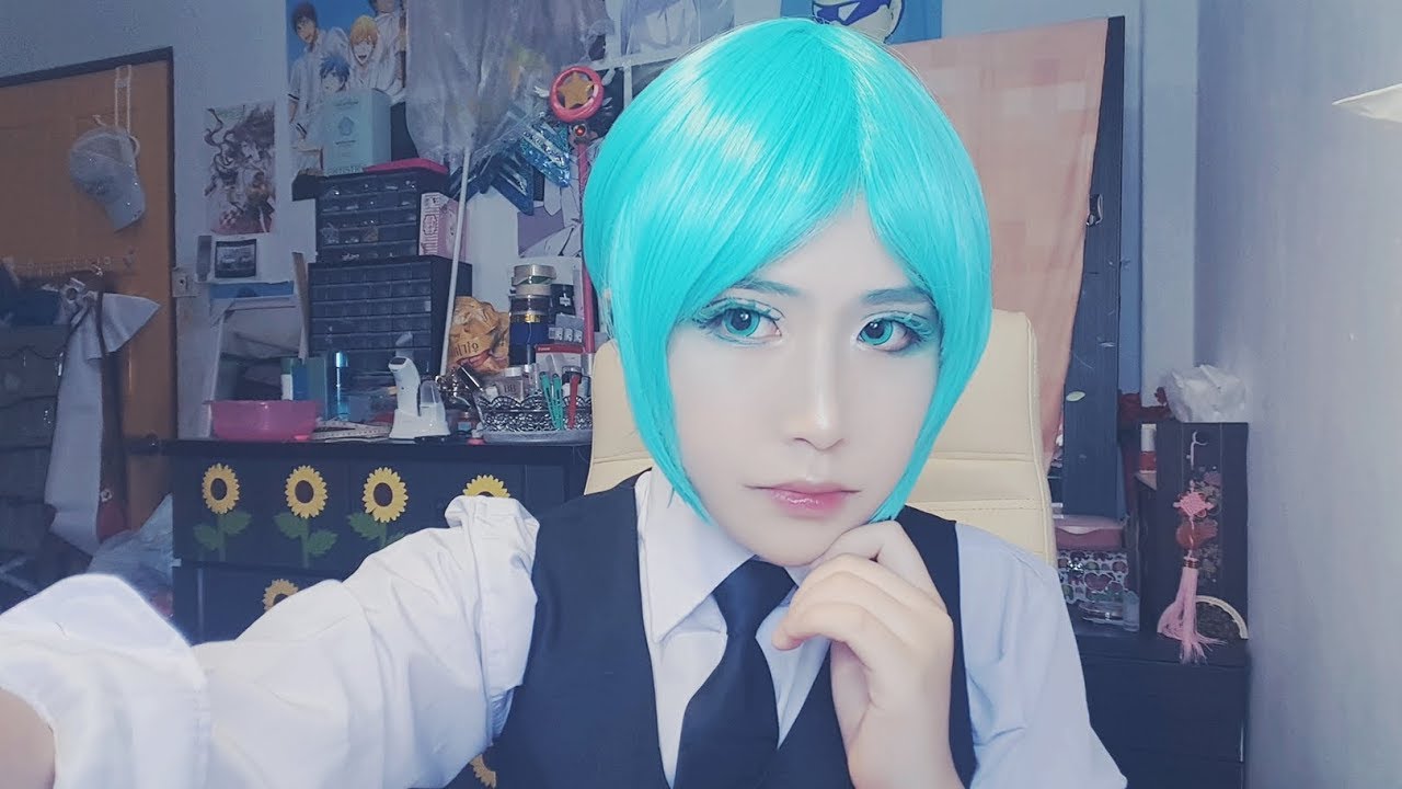 Phosphophyllite Cosplay Makeup|宝石之国磷cosplay妆容| By Sunny - YouTube