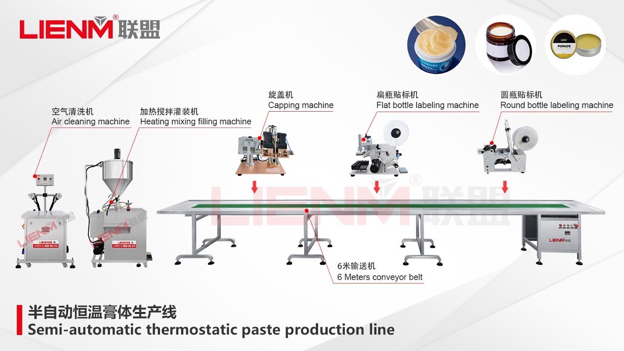 Semi automatic oninment constant temperature filling capping and ...