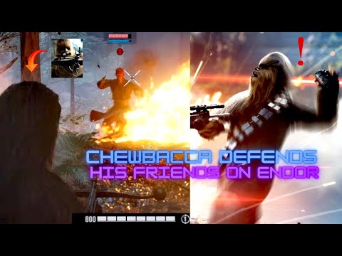 Chewbacca Supporting The Heroes On Endor - Battlefront 2 Gameplay - YouTube