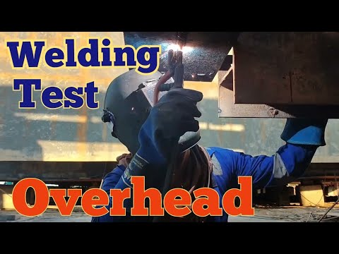 plate welding test overhead 4G - YouTube