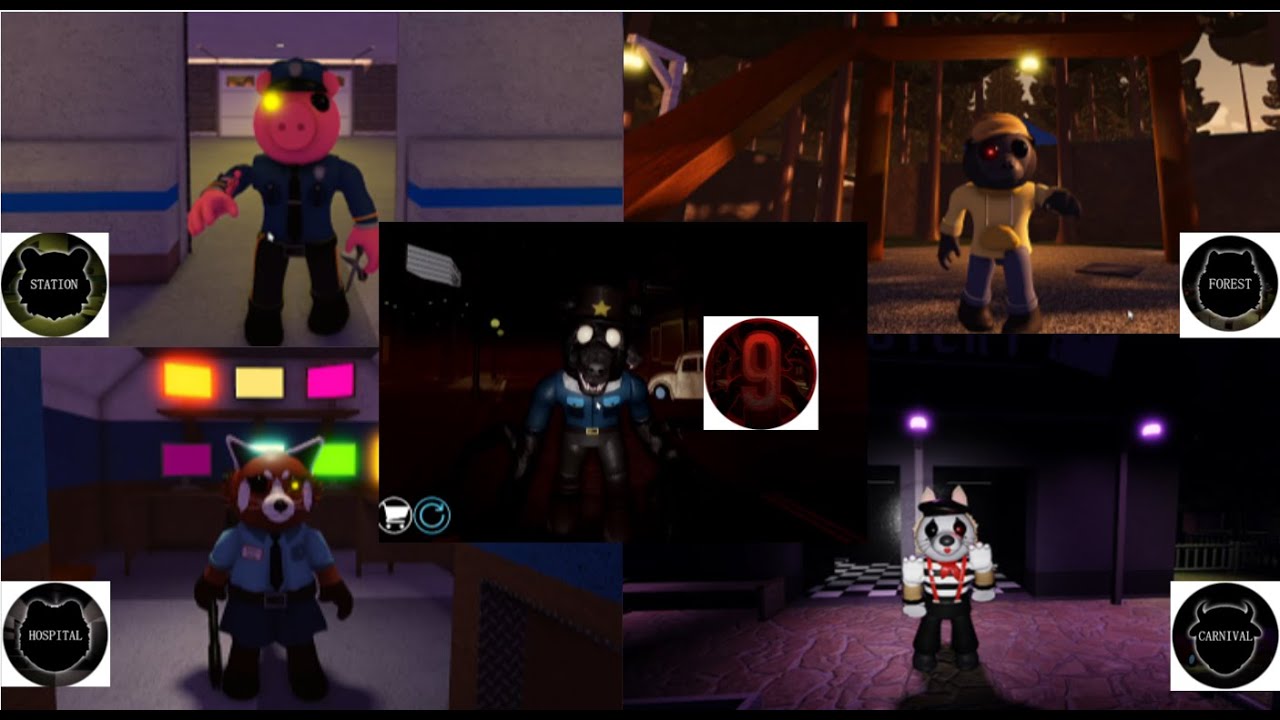 Piggy The Insane Series ALL Chapter Completion badge Skins (Ch:1-9 ...