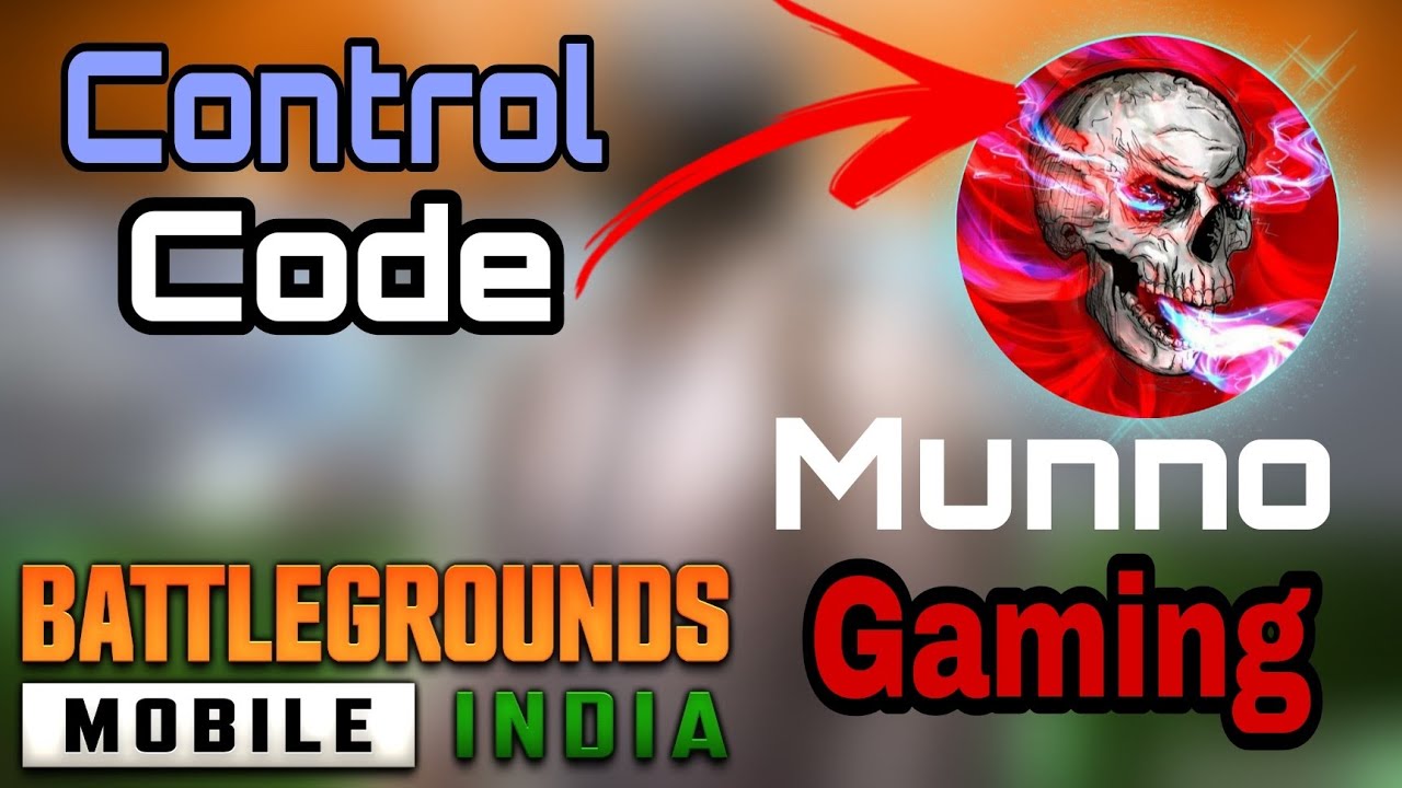 New Munno Gaming Latest Control Code100 Working Battelground Mobile India Youtube