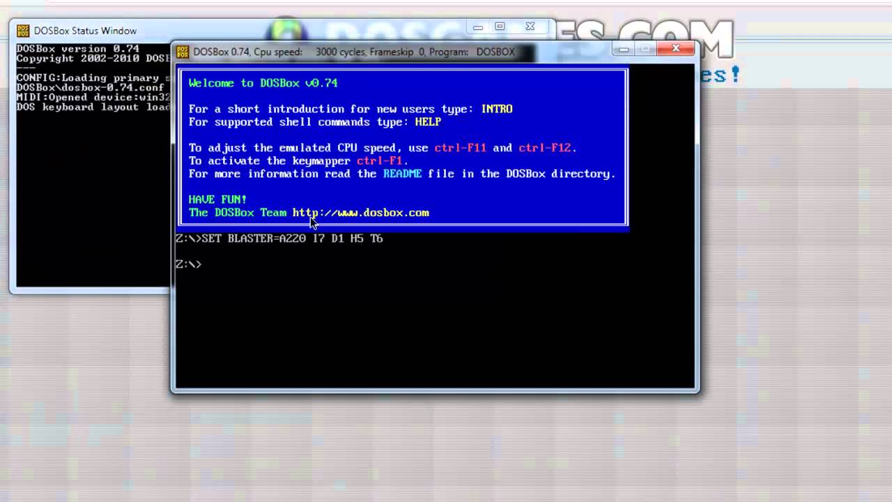 Tutorial DOSBOX - N2 (DOS GAME) - YouTube