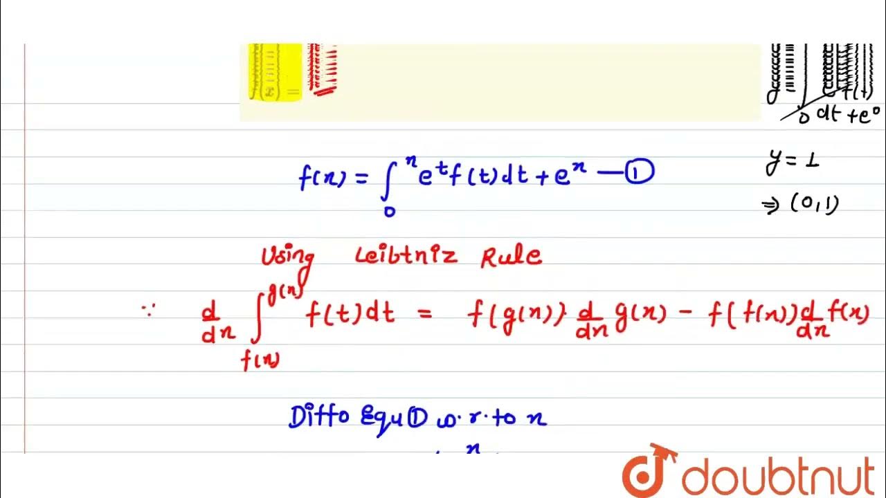 f(x)=int_0^x e^t f(t)dt+e^x , f(x) is a differentiable function on x in R then f(x)= | CLASS 12 ...