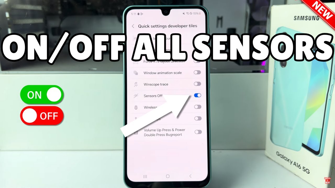 Galaxy A16: How To Turn On/OFF All Sensors On Samsung - YouTube