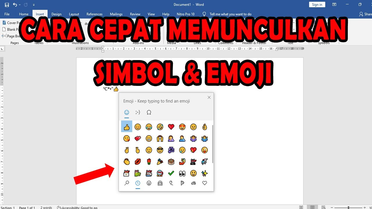 Cara Cepat Memunculkan Simbol dan Emoji dalam Word - YouTube