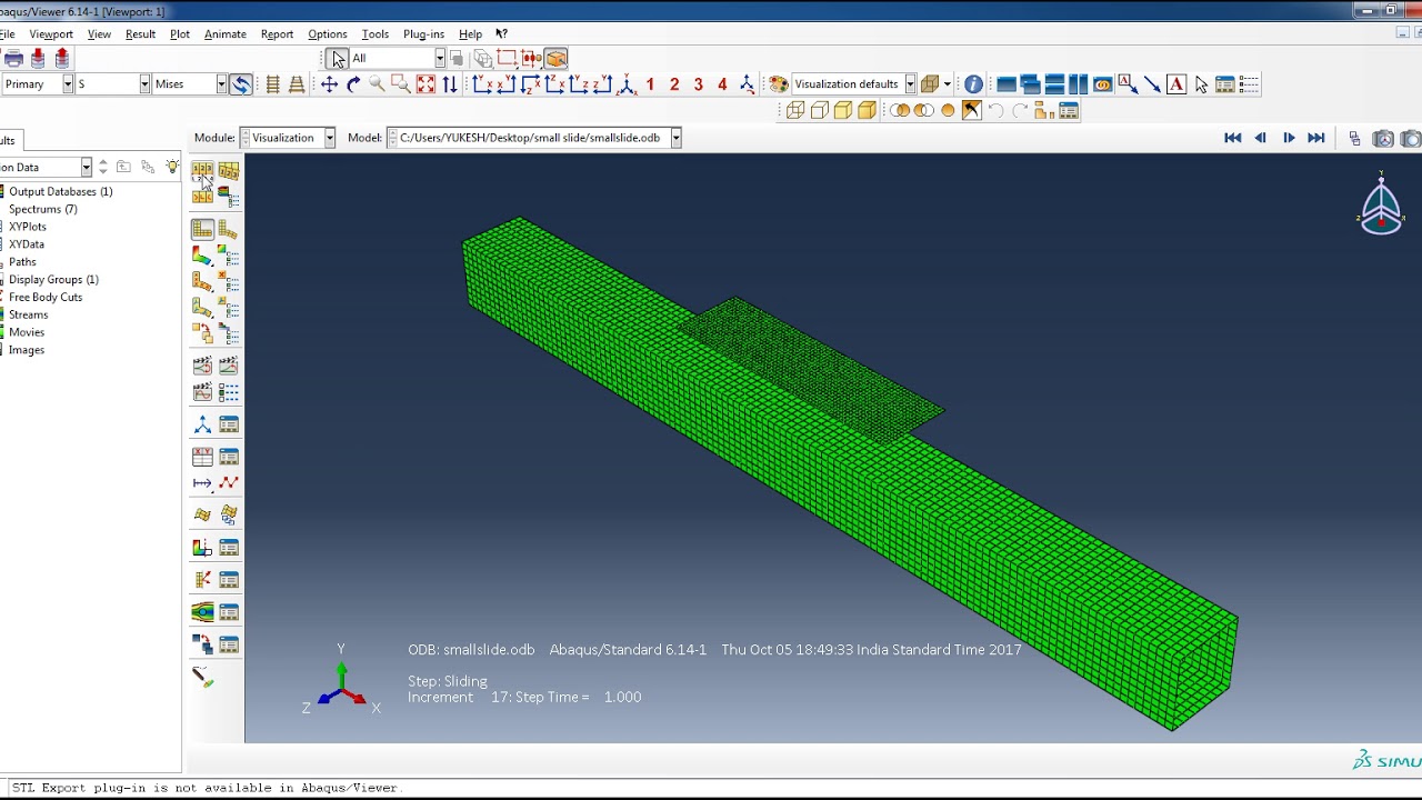 Abaqus small Sliding contact analysis (Abaqus deck prepare for ...