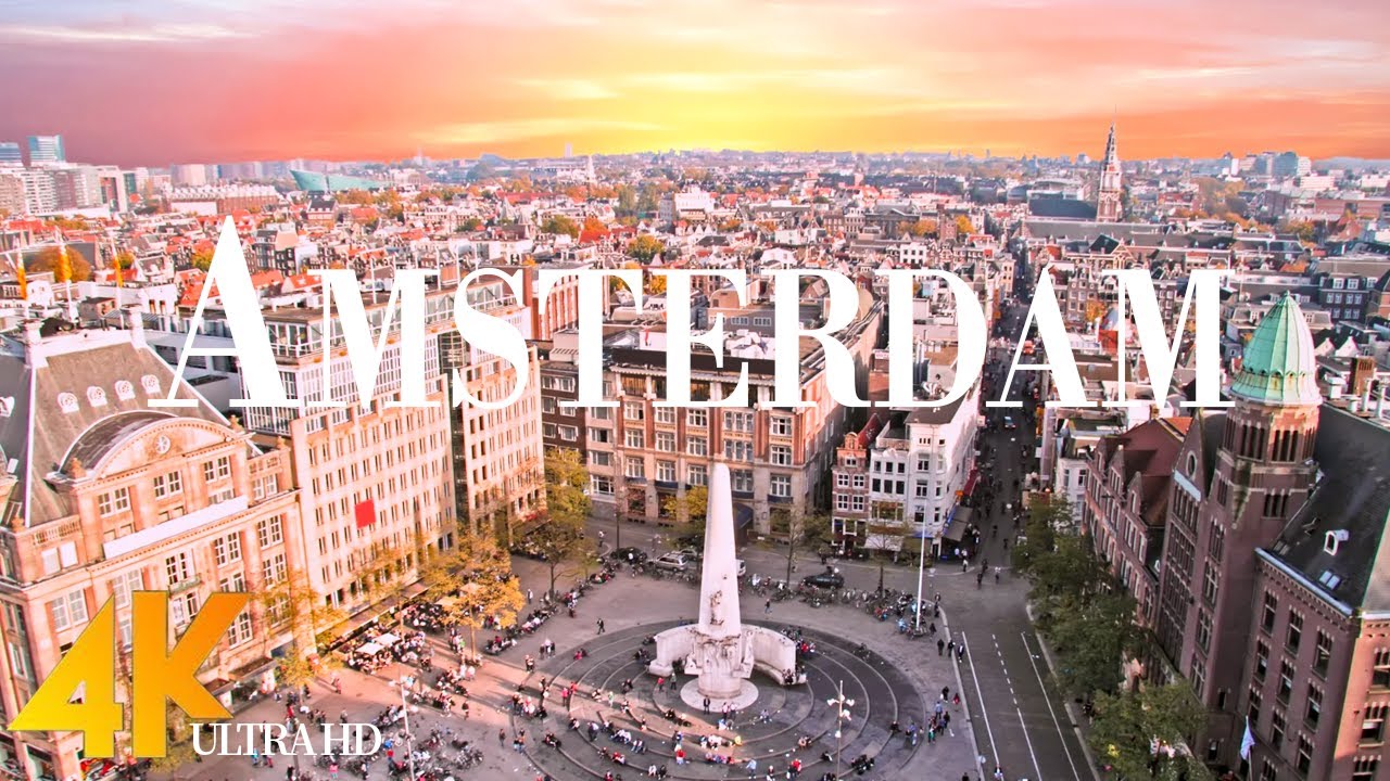 Amsterdam 4K drone view • Fascinating aerial views of Amsterdam ...