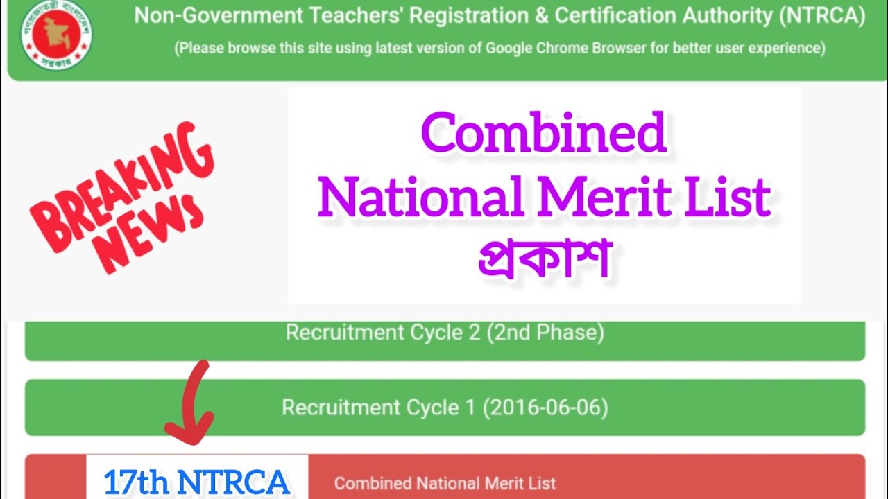  Ntrca 17th National Merit