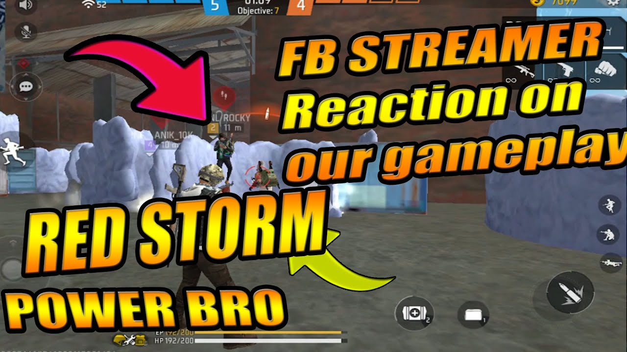 FB STREAMER REACTION ON OUR GUILD RED STORM | 4VS4 ON LIVE - YouTube