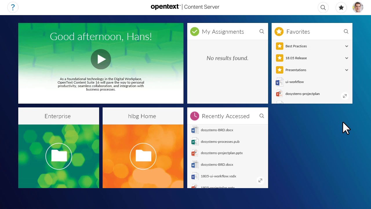 GCdocs16 | How to work with Favorites in Smart View - YouTube