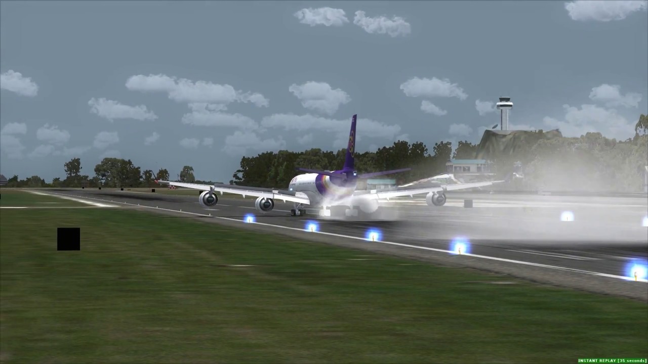 THAI AIRWAYS A340-500 approaching Phuket ++ FSX ++ - YouTube