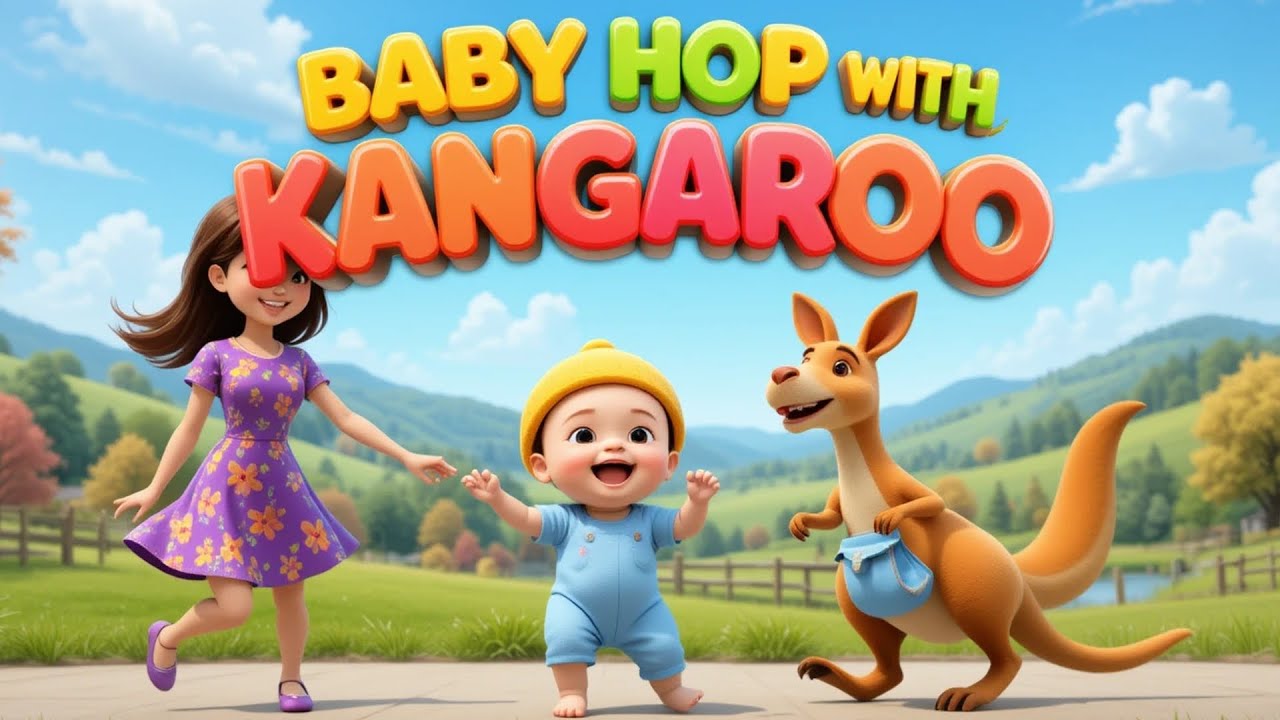 TOON BABY HOP WITH KANGAROO Learning Song | FUN NURSERY RHYMES FOR ...