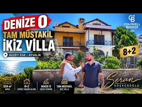 Murat Reis Koyu’nda Ayvalikta denize sıfır tam müstakil villa
