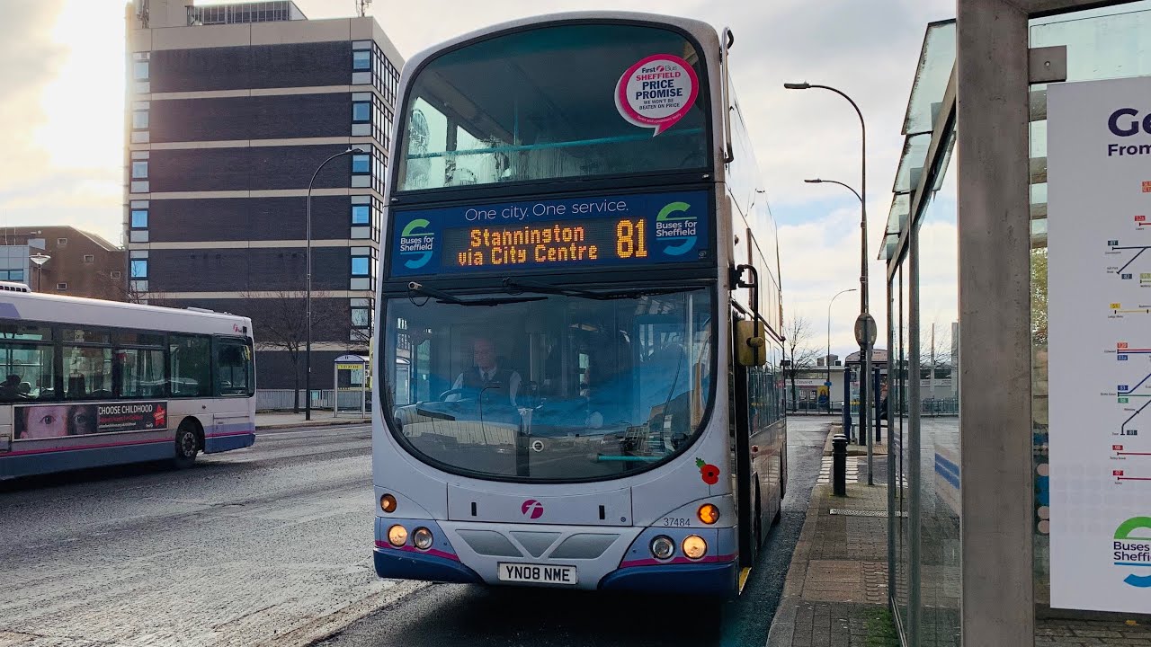 First Bus Sheffield 37484 On 81 From Dore To Stannington - YouTube