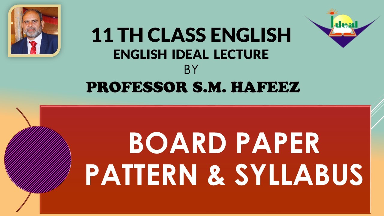 11th Class/1st Year New English Board Paper Pattern & Syllabus 2020-21 ...