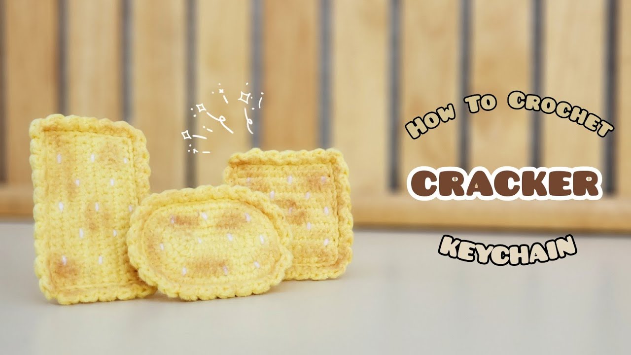 Crochet Cracker Keychain | Crochet Cookie Biscuit | Amigurumi Tutorial ...