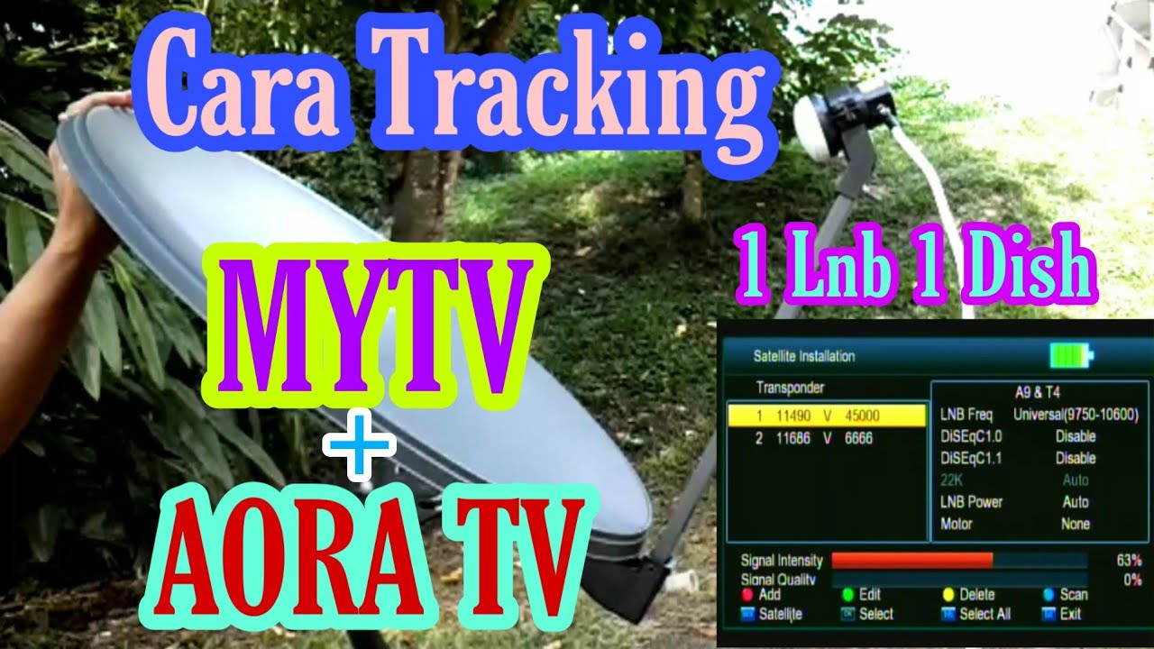 Cara Tracking Menggabungkan MYTV dan AORA TV menggunakan 1 Lnb 1 Dish ...