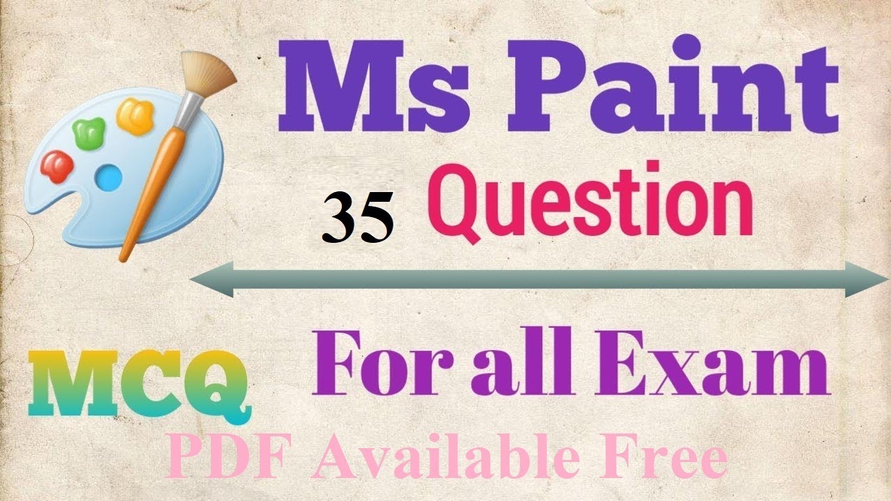 MS Paint MCQ test | paint multiple question | MCQ MS Paint Test ...