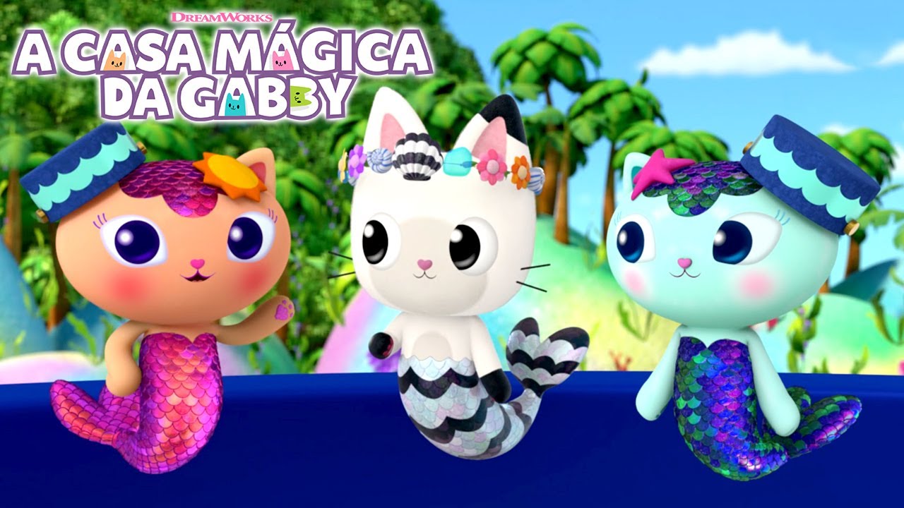 Conhecendo as Gatinhas-sereias Coloridas 🧜‍♀️ 🌈 | A CASA MÁGICA DA ...