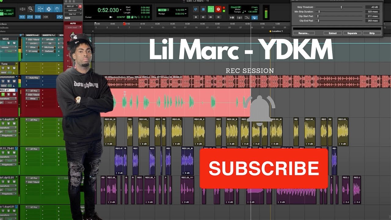 YDKM - Lil Marc · Live Pro Tools Recording Session (Full Session) w/Raj Bangers Only - YouTube