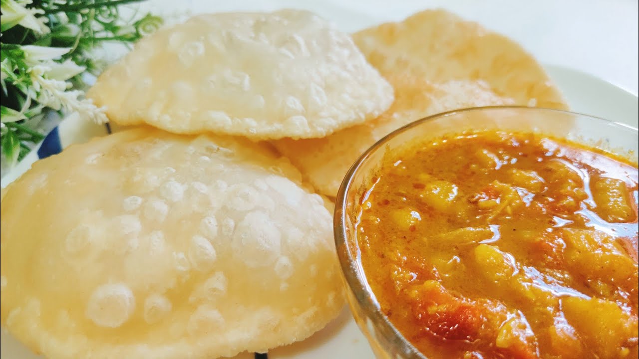 Luchi -Potato curry. (ঘরোয়া স্টাইলে লুচি আলুর তরকারি রেসিপি।) by ...