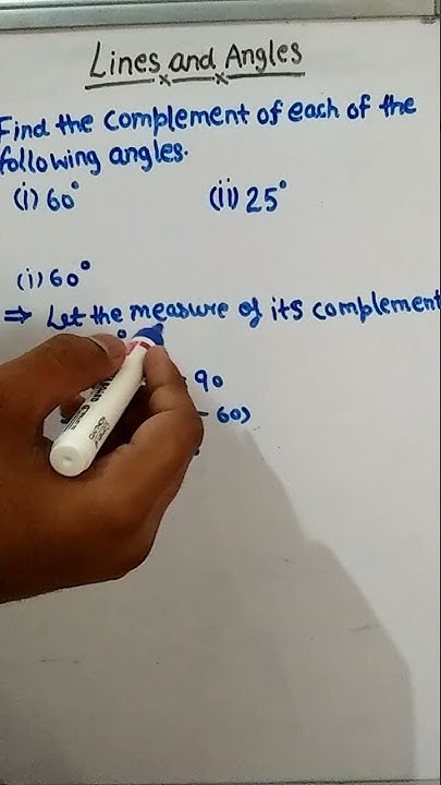 Find the complement of each of the following angles. #shorts. #studymathemsticsuditbhardwaj. # ...