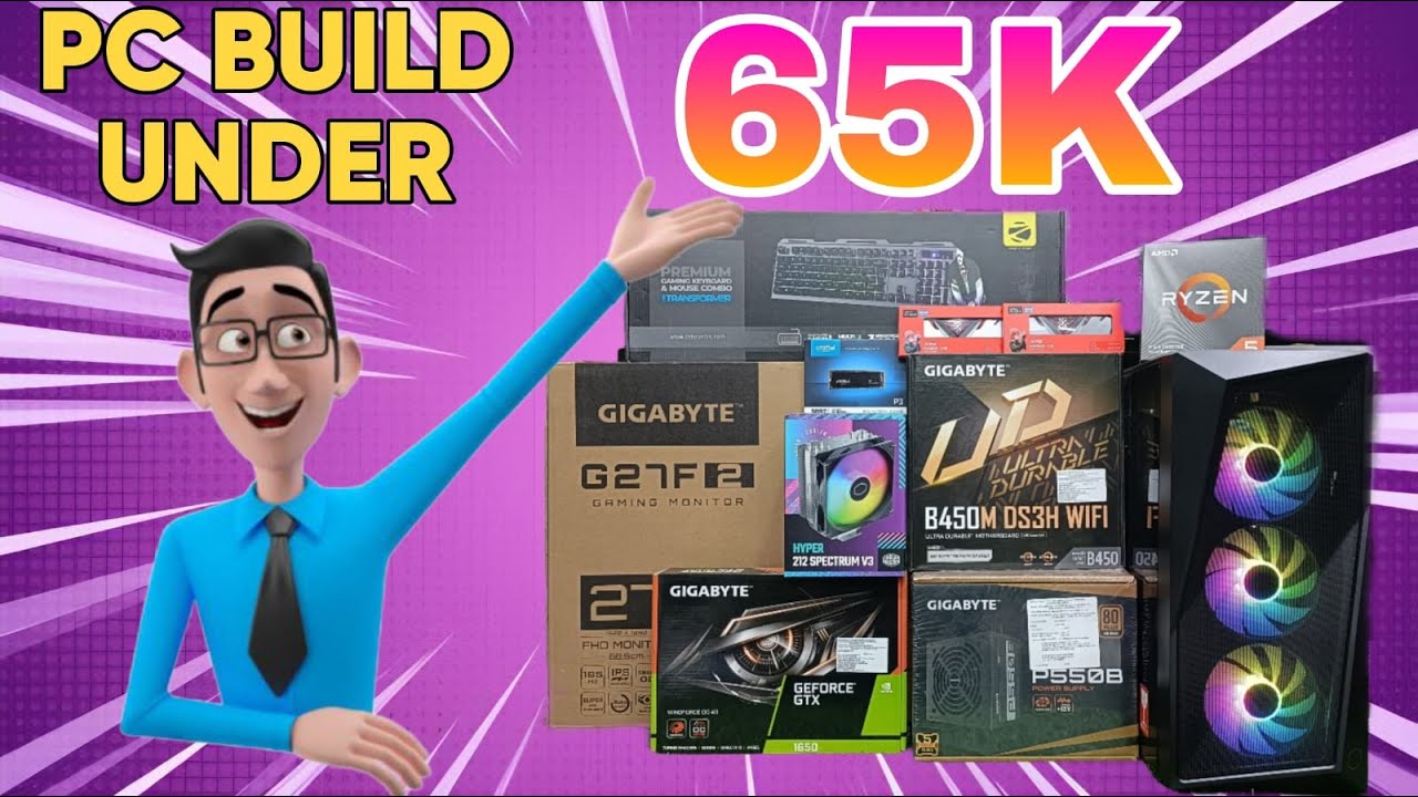 65K FULL PC BUILD WITH 27" INCH GIGABYTE MONITOR #BEST_COMPUTER_SHOP_IN ...