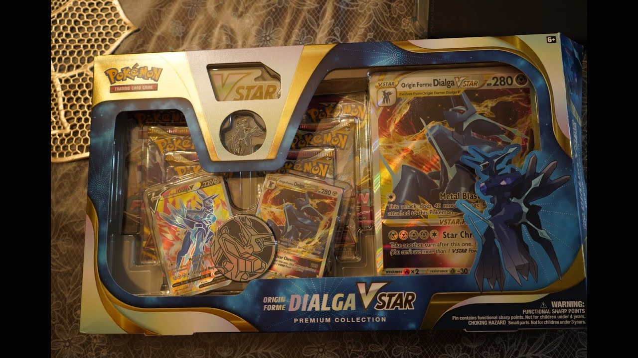 Pokemon Dialga V Premium Collection Pokemon Pack Unboxing - YouTube